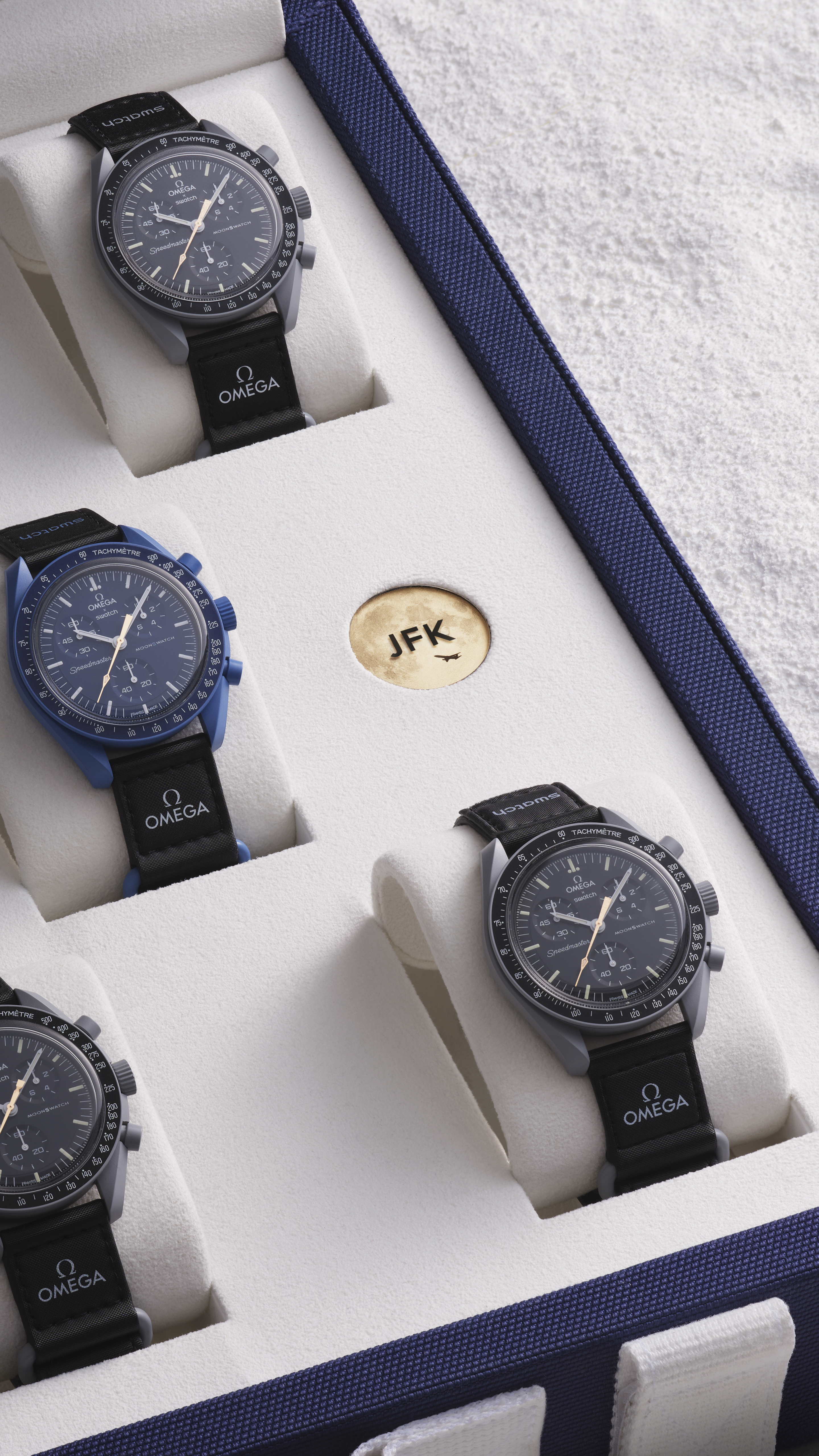 Omega's 11 MoonSwatch suitcases snapped up at Sotheby's auction