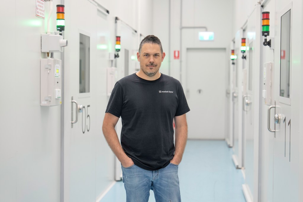 Inside Stacked Farm's robotic vertical farm